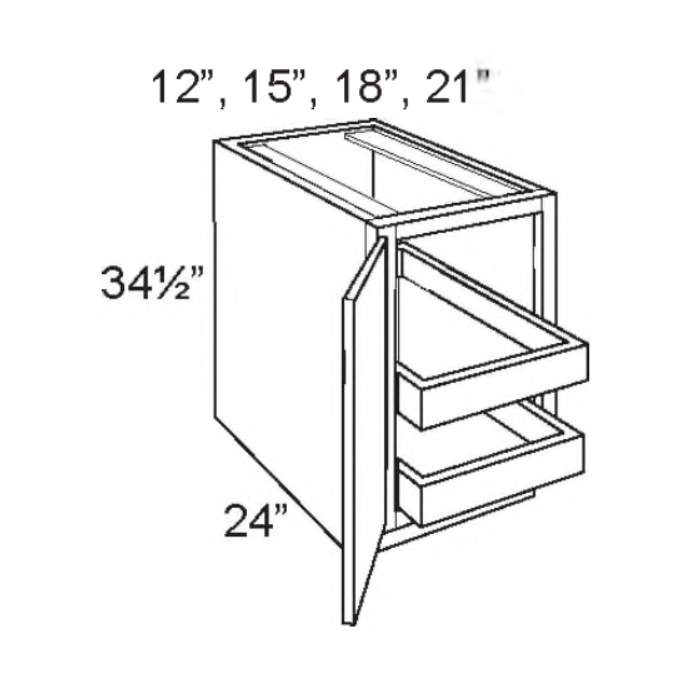 Shop B18-FH-ROT-2 - Base W/fhd/two Roll Out Trays Online RS-B18-FH-ROT-2