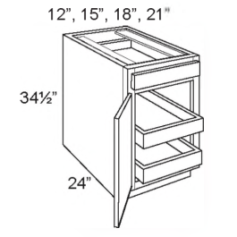 Shop B18-ROT-2 - Base W/ Two Roll Out Trays Online PS-B18-ROT-2